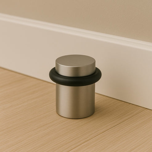 Mushroom Door Stop Satin Nickel – Duke & Forge